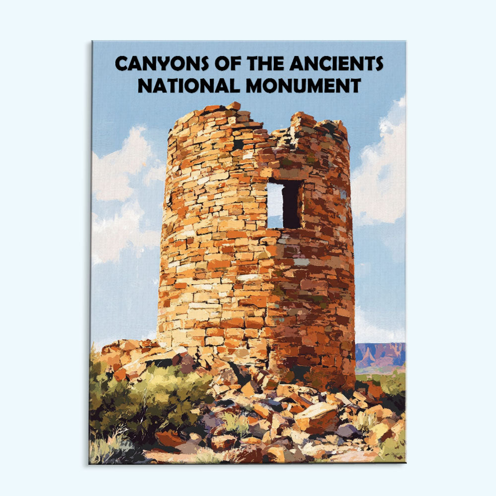 Canyons of the Ancients National Monument | Paint by Numbers Kit – Wander Painting