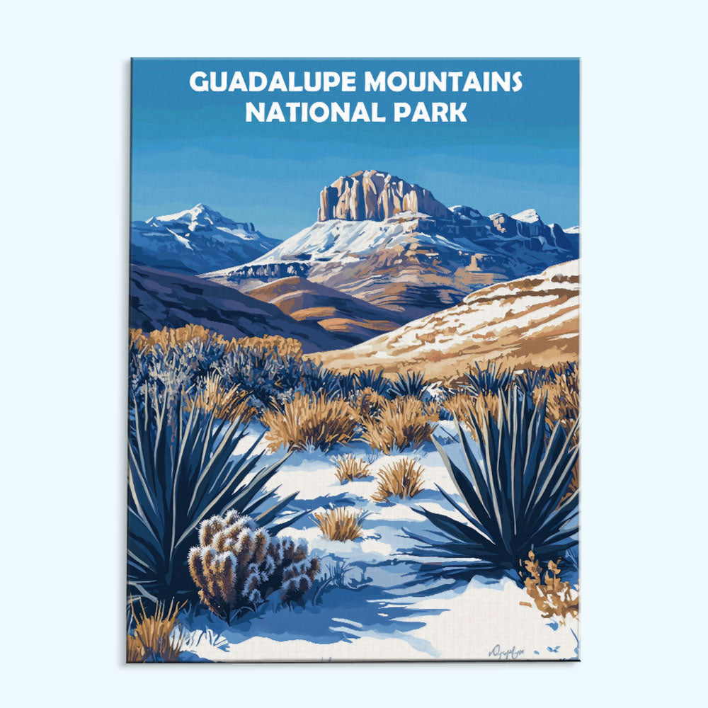 Guadalupe Mountains National Park Winter | Paint by Numbers Kit ...