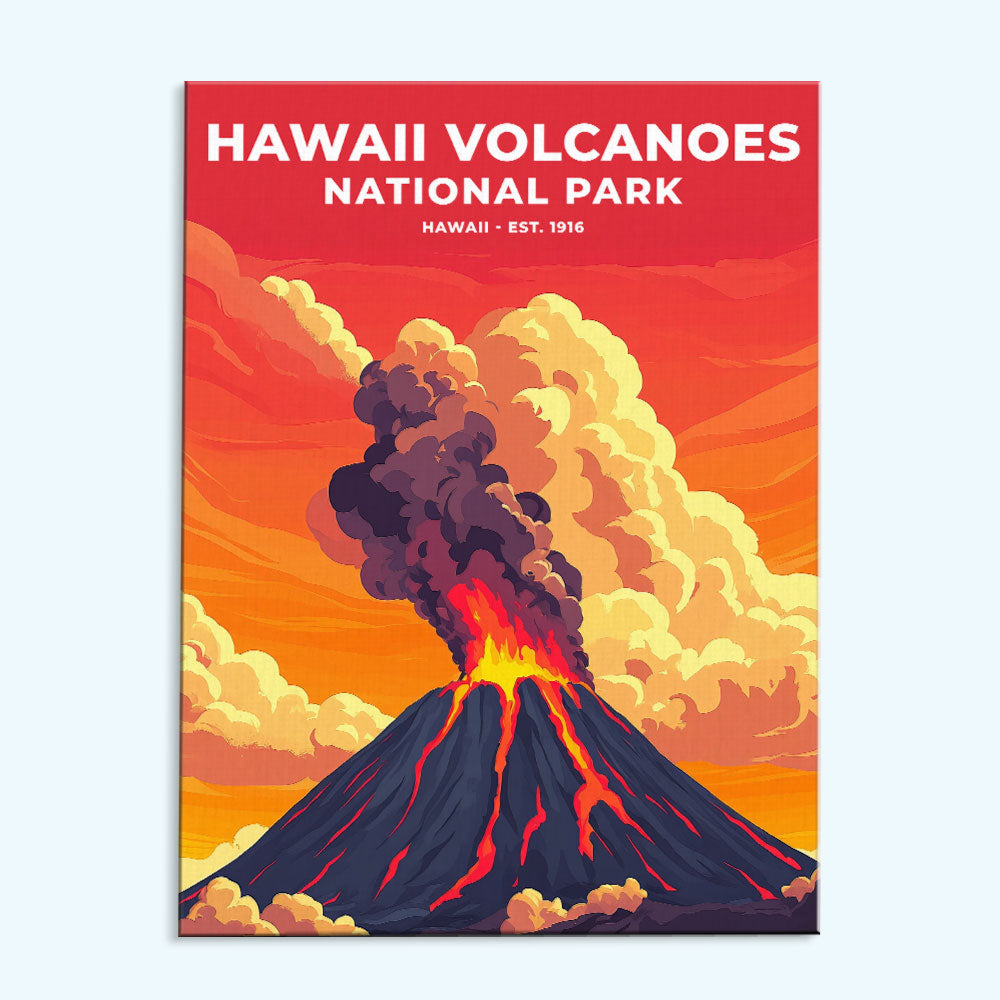 Hawai'i Volcanoes Park Heritage Edition | Paint by Numbers Kit – Wander ...