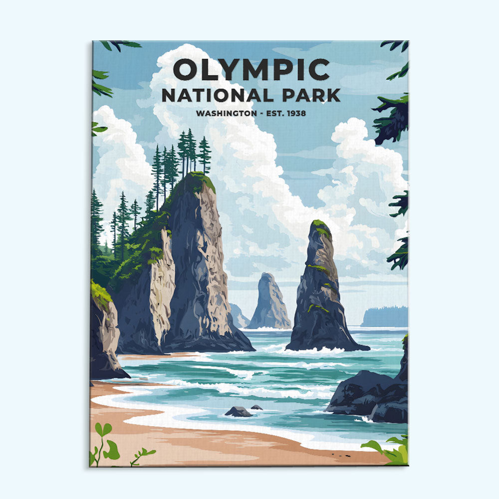 Olympic National Park Heritage Edition | Paint by Numbers Kit – Wander ...