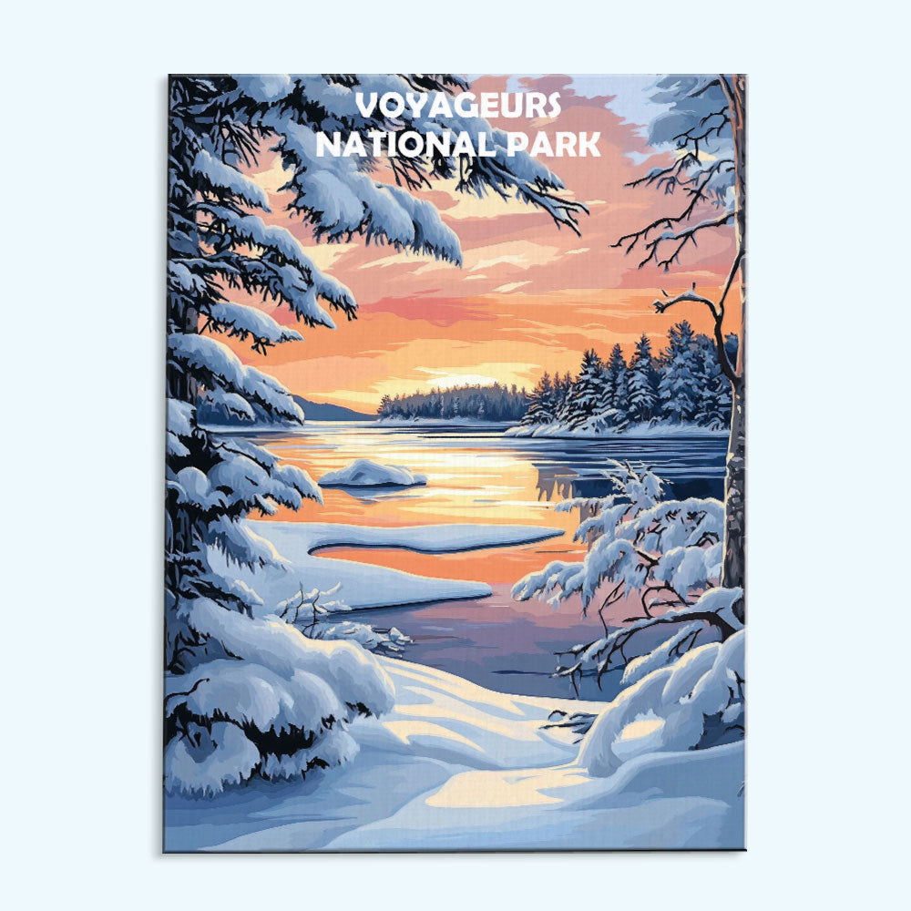 Voyageurs National Park Winter | Paint by Numbers Kit – Wander Painting