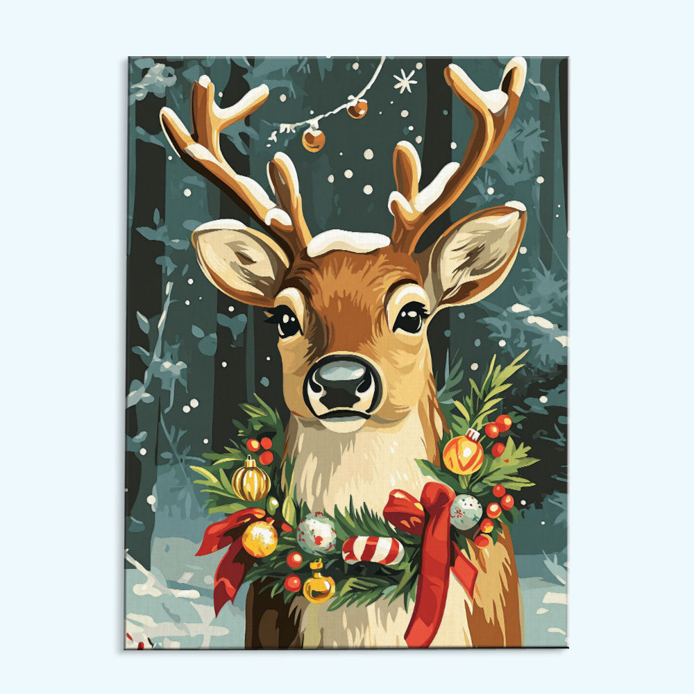 Jolly Reindeer | Paint by Numbers Kit – Wander Painting