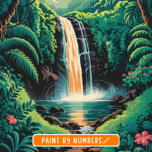 U.S. Waterfalls Paint-by-numbers – Wander Painting