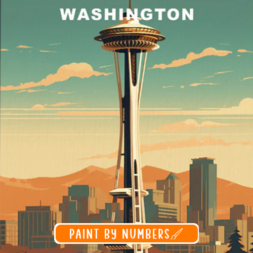 50 U.S. States Paint-by-numbers – Wander Painting