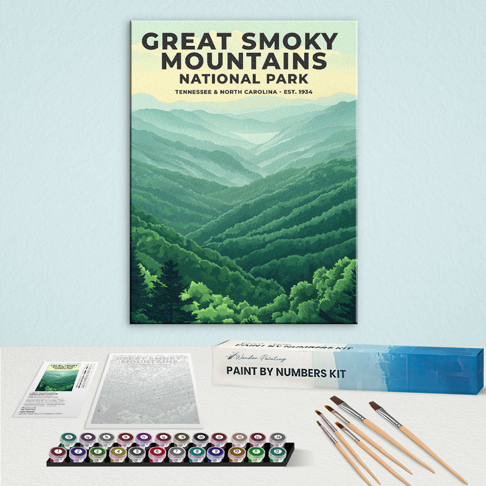 Great Smoky Mountains National Park Heritage Edition | Paint by Number ...