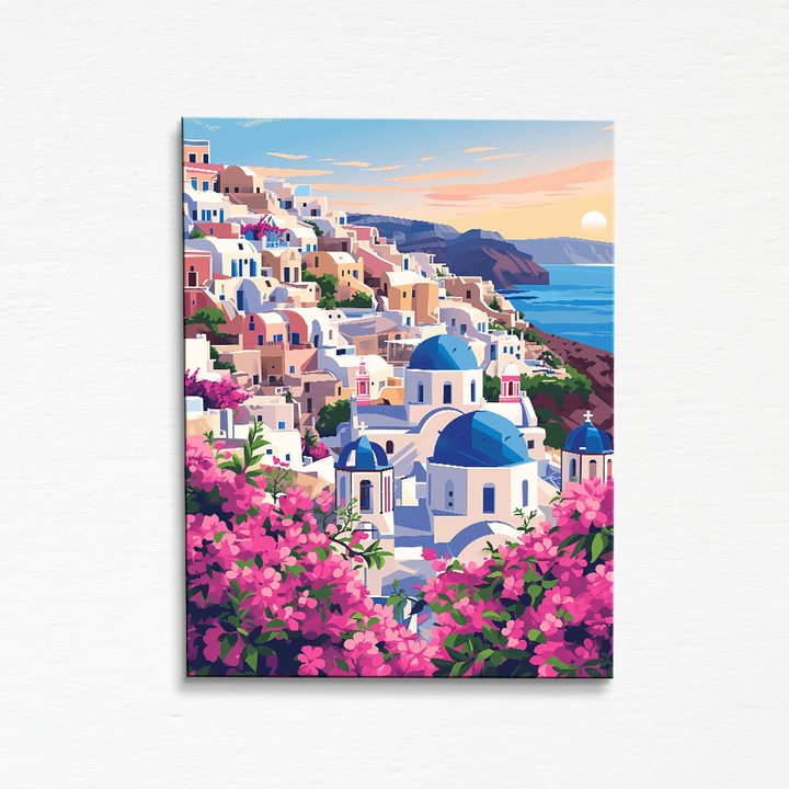 Santorini Blue Paint-by-numbers – Wander Painting