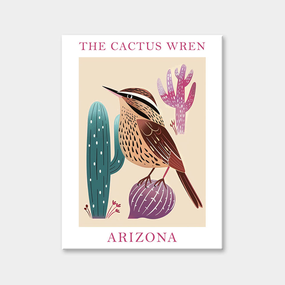 50 State Birds Minimalist Floral Diamond Painting – Wander Painting