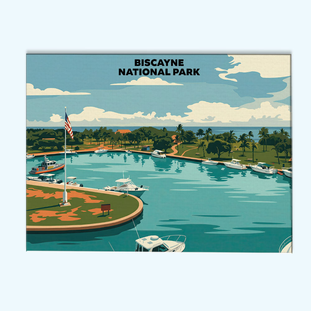 Biscayne National Park - Landscape | Paint by Numbers Kit – Wander Painting