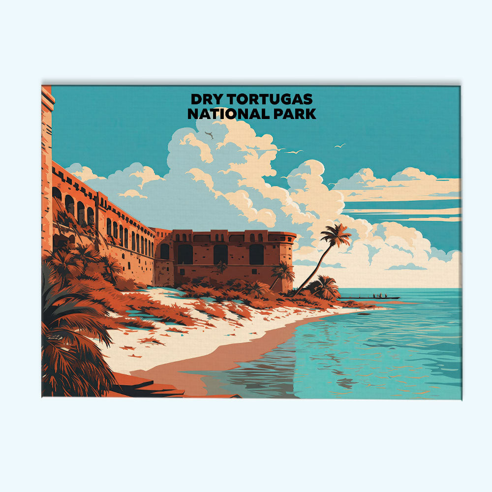 Dry Tortugas National Park - Landscape | Paint by Numbers Kit – Wander ...