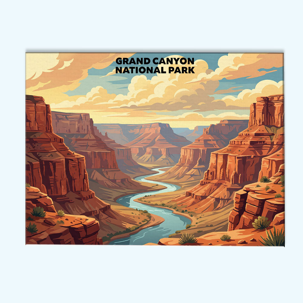 Grand Canyon National Park - Landscape | Paint by Numbers Kit – Wander ...
