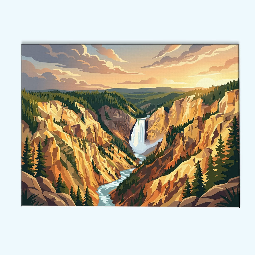 Grand Canyon of the Yellowstone | Paint by Numbers Kit – Wander Painting
