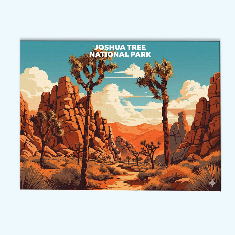 Joshua Tree National Park - Landscape | Paint by Numbers Kit – Wander ...