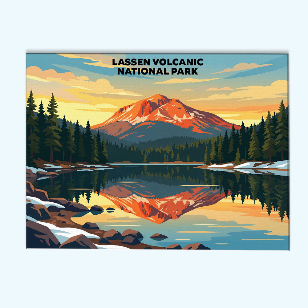 Lassen Volcanic National Park - Landscape | Paint by Numbers Kit ...