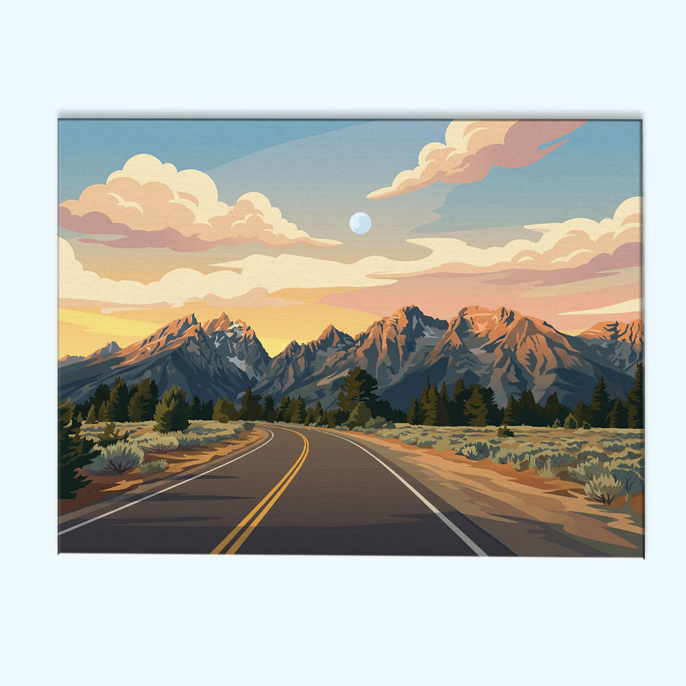 Scenic Drives - Grand Teton | Paint by Numbers Kit – Wander Painting