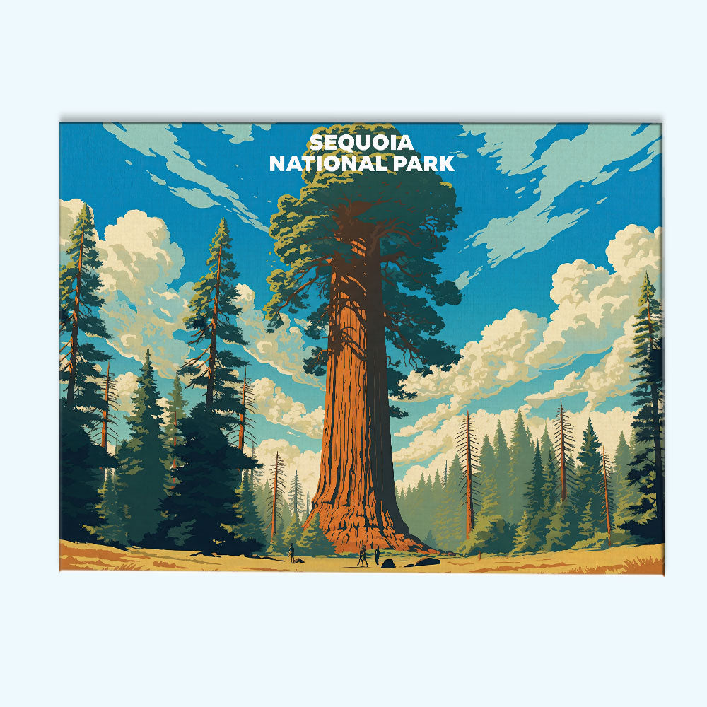 Sequoia National Park - Landscape | Paint by Numbers Kit – Wander Painting
