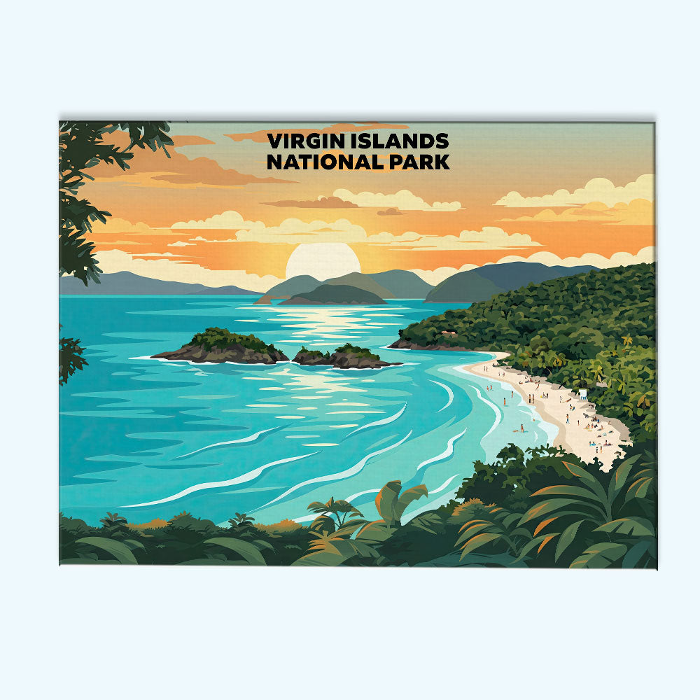 Virgin Islands National Park - Landscape | Paint by Numbers Kit ...