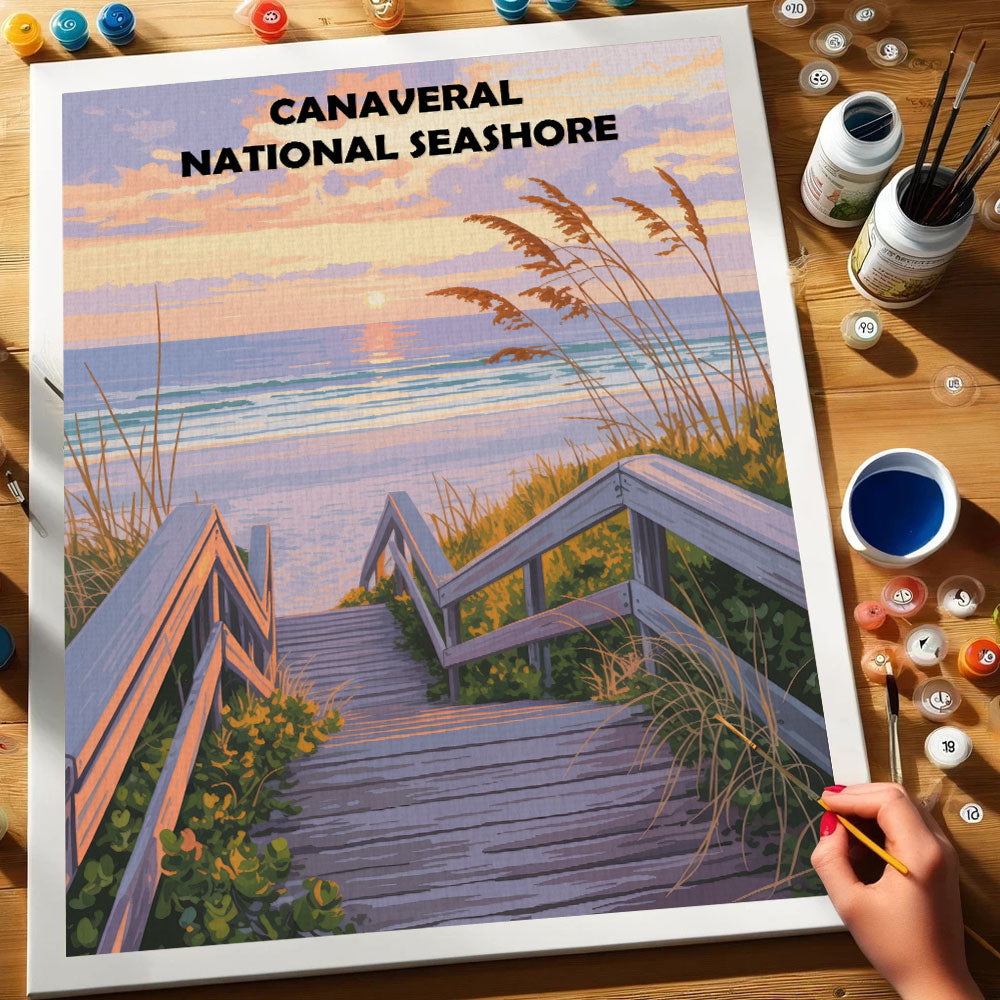 Canaveral National Seashore | Paint by Numbers Kit – Wander Painting