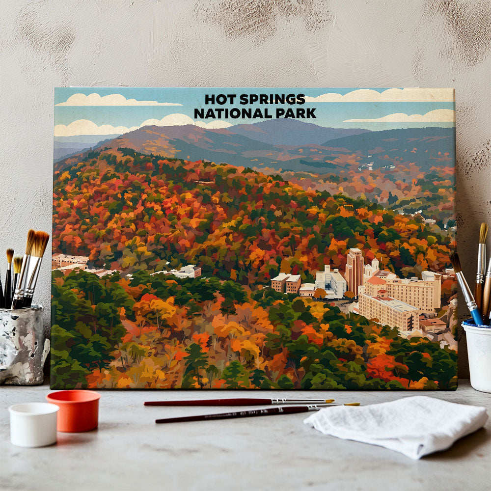 Hot Springs National Park - Landscape | Paint by Numbers Kit – Wander ...
