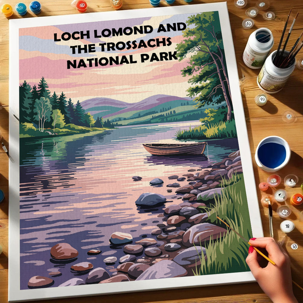 Loch Lomond and The Trossachs UK National Park | Paint by Numbers Kit ...