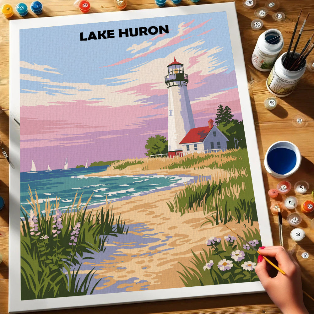 Lake Huron | Paint by Numbers Kit – Wander Painting