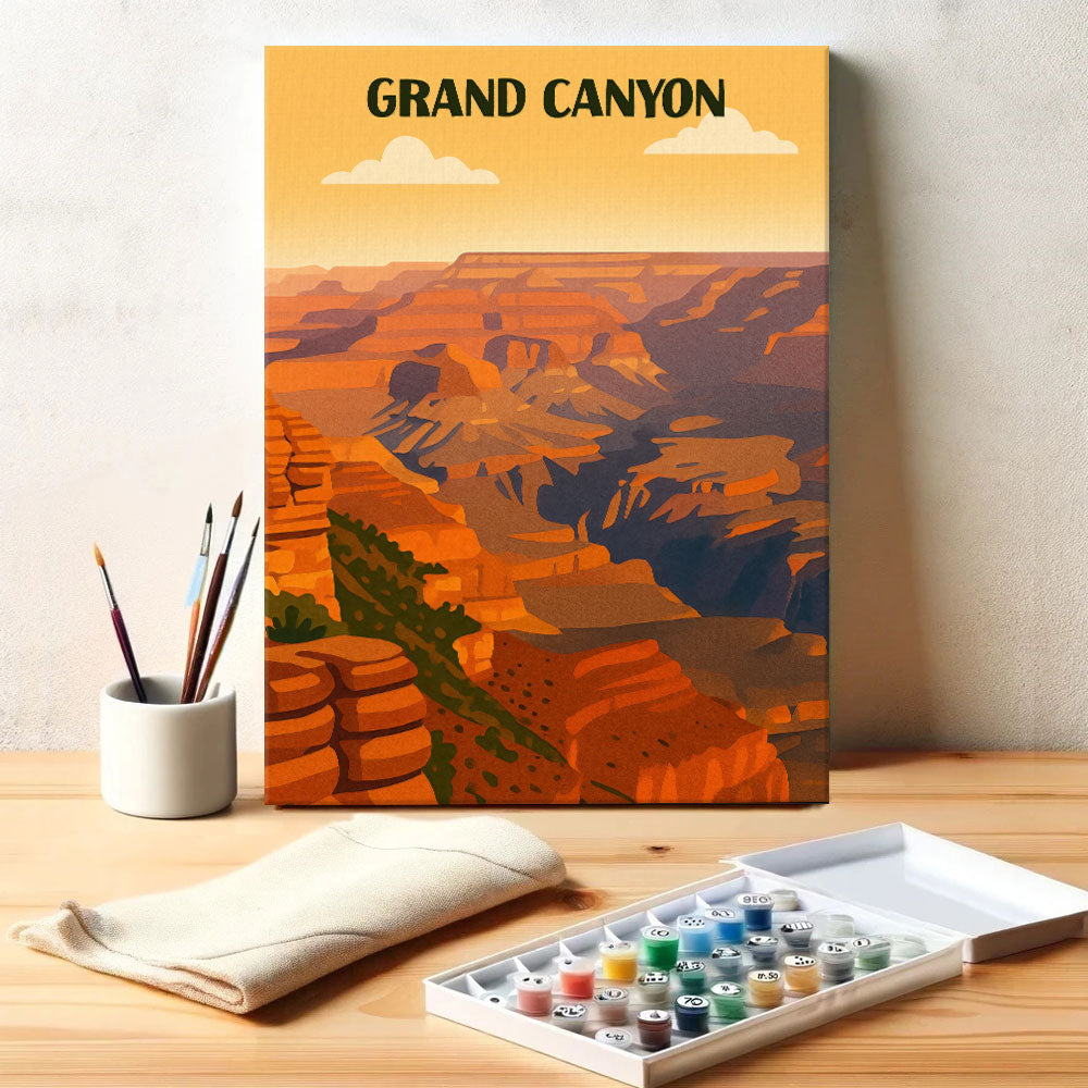 Grand Canyon National Park Beginner | Paint by Numbers Kit – Wander ...