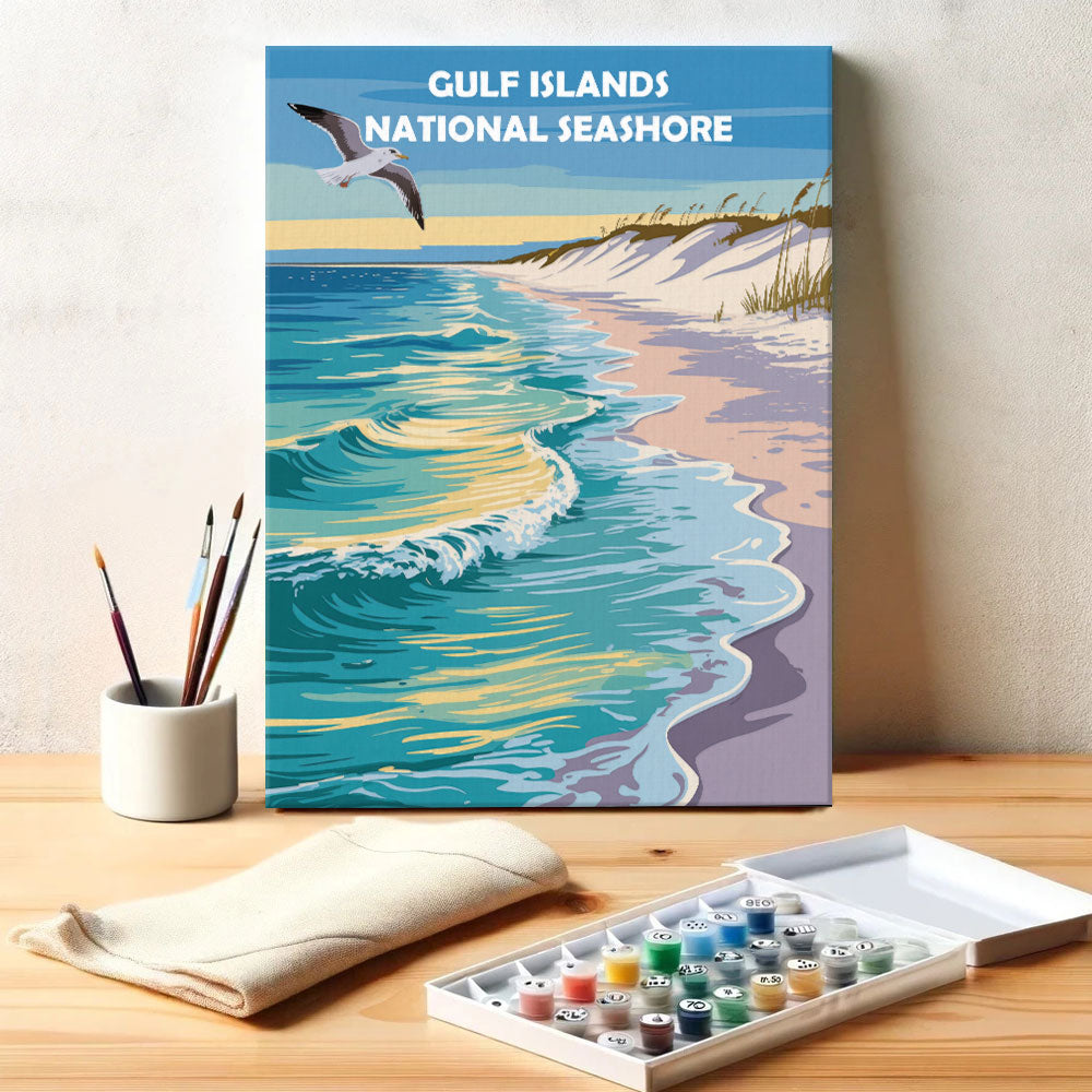 Gulf Islands National Seashore | Paint by Numbers Kit – Wander Painting
