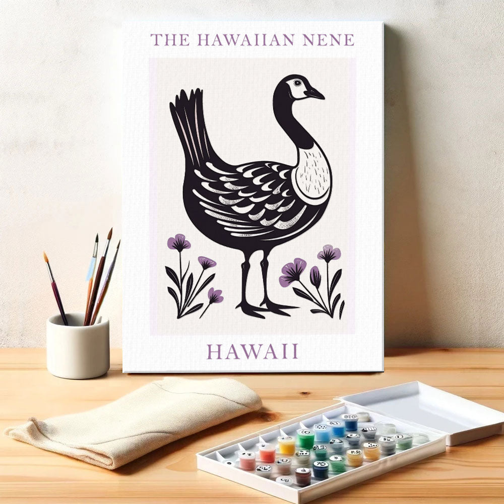 Hawaii State Bird Hawaiian Nene | Paint by Numbers Kit – Wander Painting