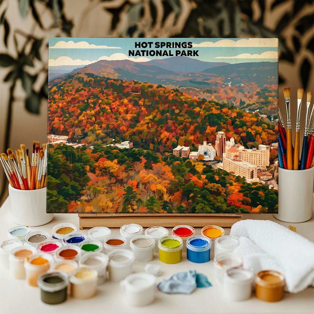 Hot Springs National Park - Landscape | Paint by Numbers Kit – Wander ...