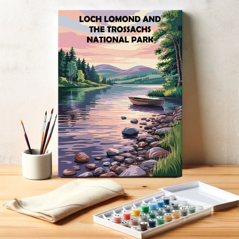 Loch Lomond and The Trossachs UK National Park | Paint by Numbers Kit ...