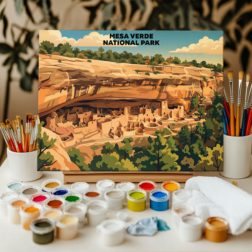 Mesa Verde National Park - Landscape | Paint by Numbers Kit – Wander ...