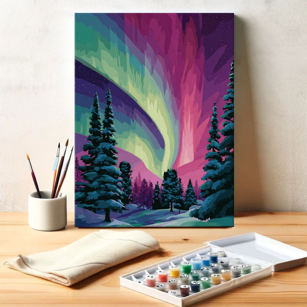 Northern Radiance | Paint by Numbers Kit – Wander Painting