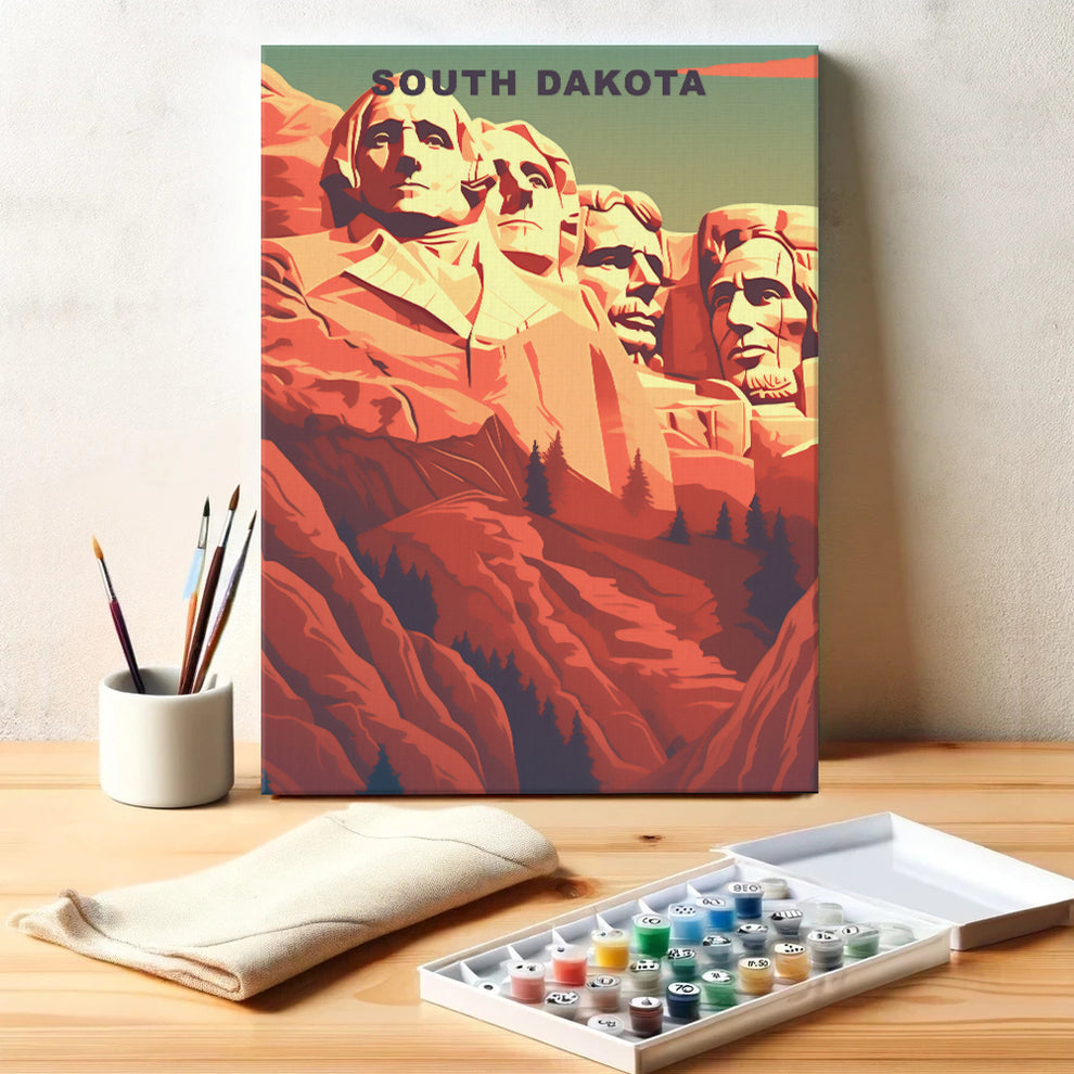 South Dakota U.S. State | Paint by Numbers Kit – Wander Painting