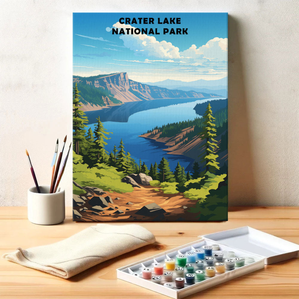 Crater Lake National Park | Paint by Numbers Kit – Wander Painting