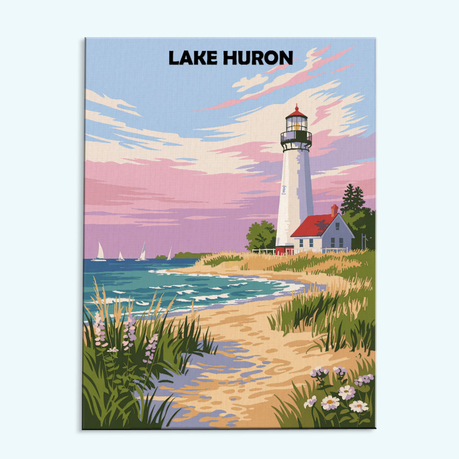 U.S. Lake Paint-by-numbers – Wander Painting