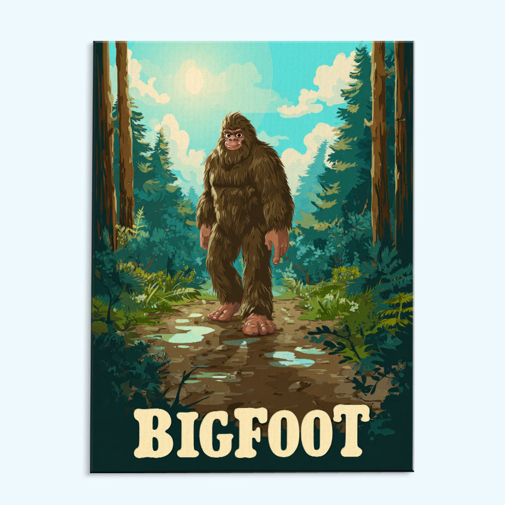 Bigfoot Myth - American Legends | Paint by Numbers Kit – Wander Painting