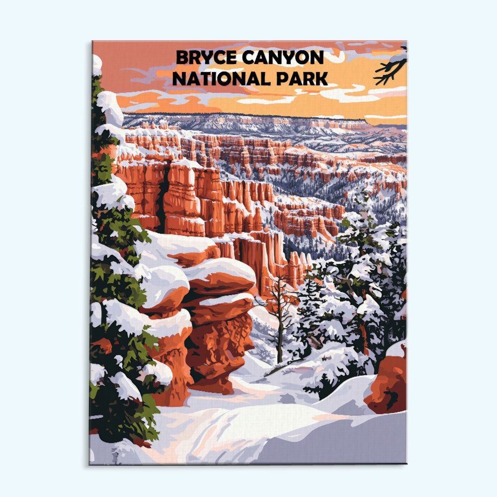 National Park in Winter Paint-by-numbers – Wander Painting