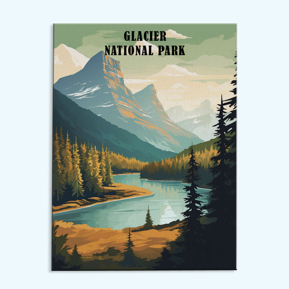Glacier National Park | Paint by Numbers Kit – Wander Painting