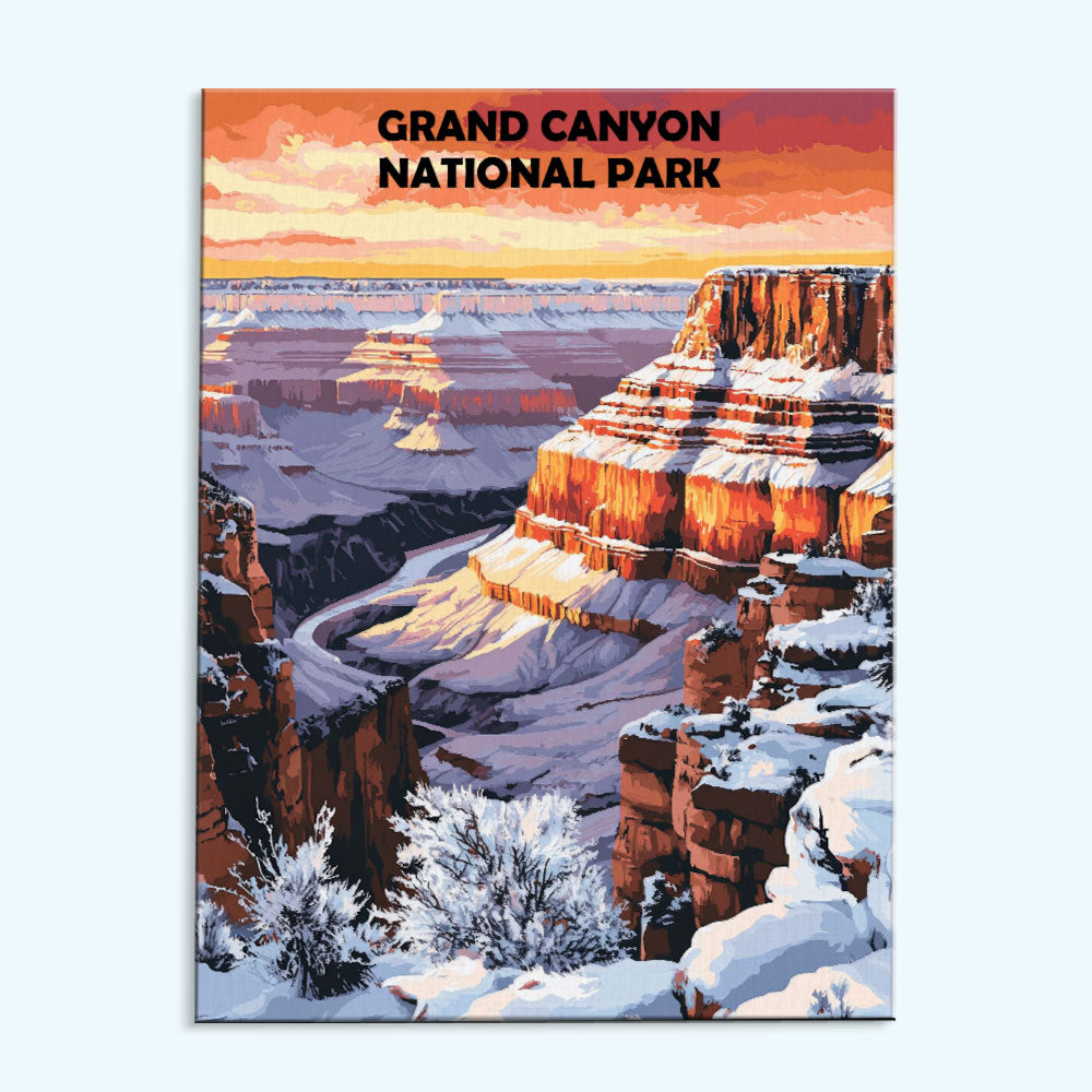 Grand Canyon National Park Winter | Paint by Numbers Kit – Wander Painting