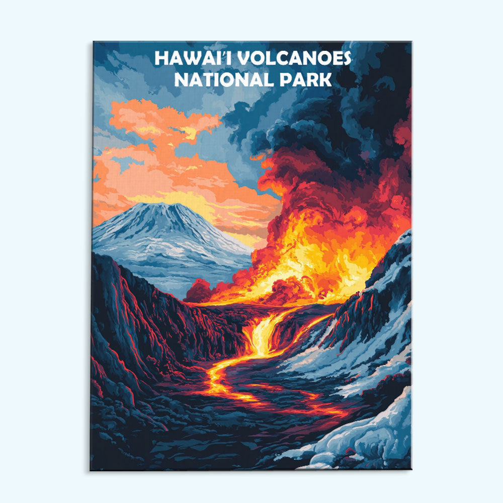 Hawai'i Volcanoes National Park Winter | Paint by Numbers Kit – Wander ...