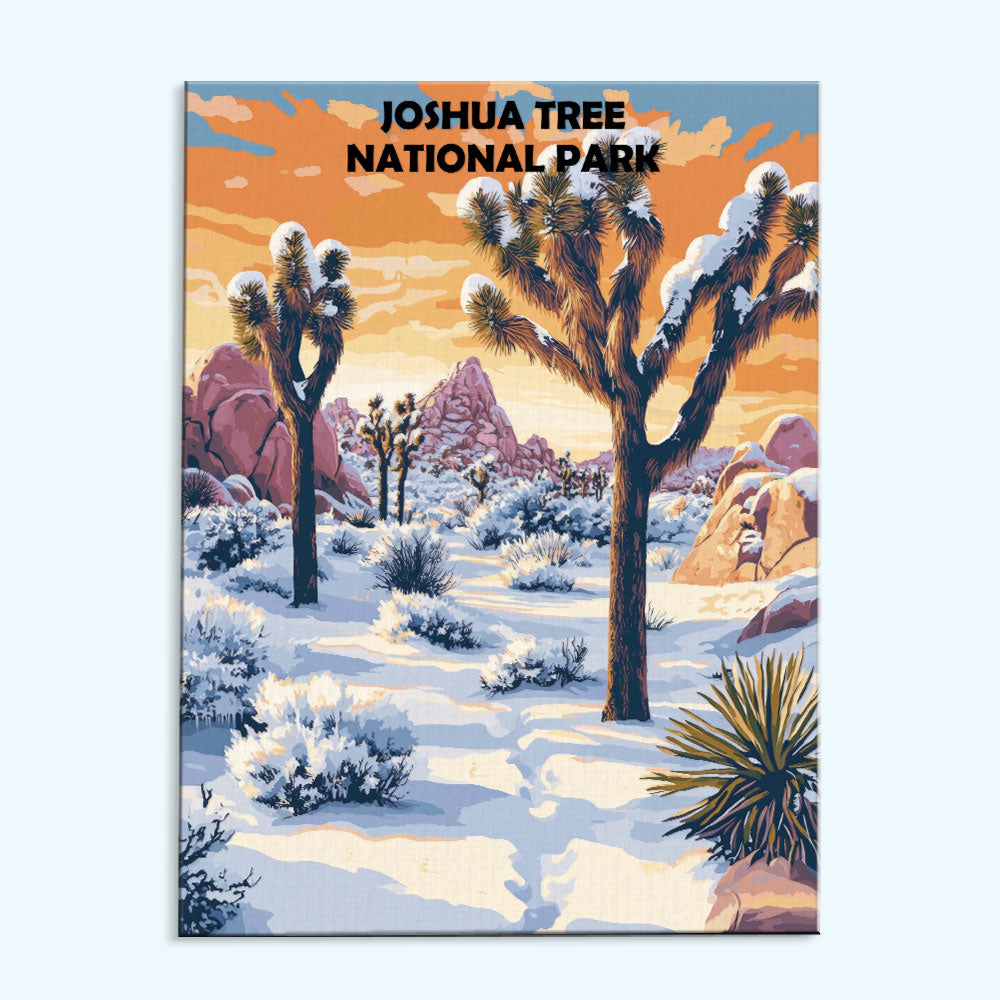 Joshua Tree National Park Winter | Paint by Numbers Kit – Wander Painting