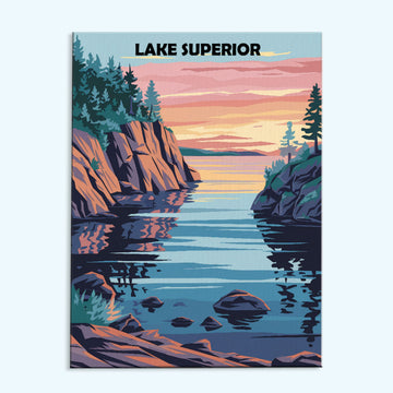 U.S. Lake Paint-by-numbers – Wander Painting