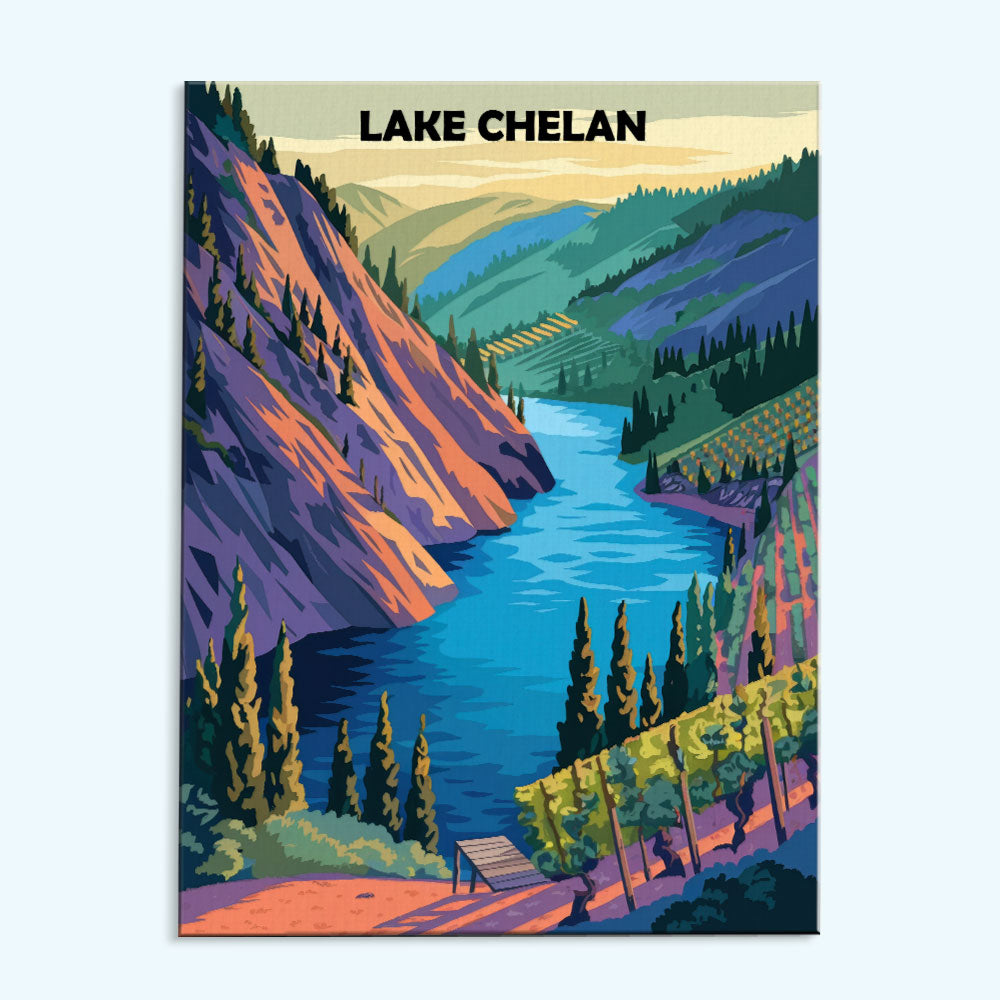 U.S. Lake Paint-by-numbers – Wander Painting