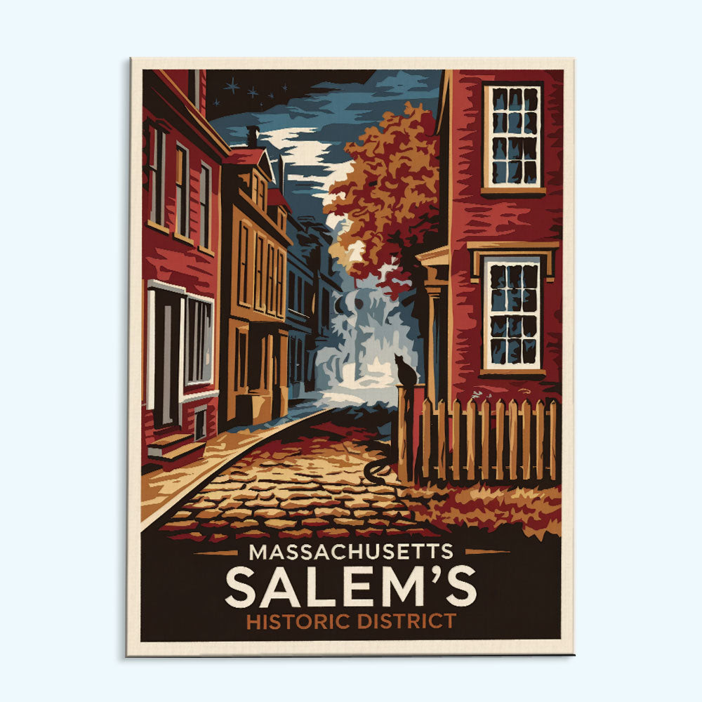 Massachusetts - Salem's Historic District | Paint by Numbers Kit ...