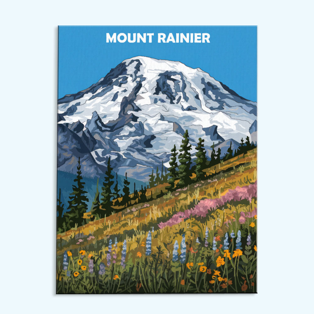 Mount Rainier, USA | Paint by Numbers Kit – Wander Painting