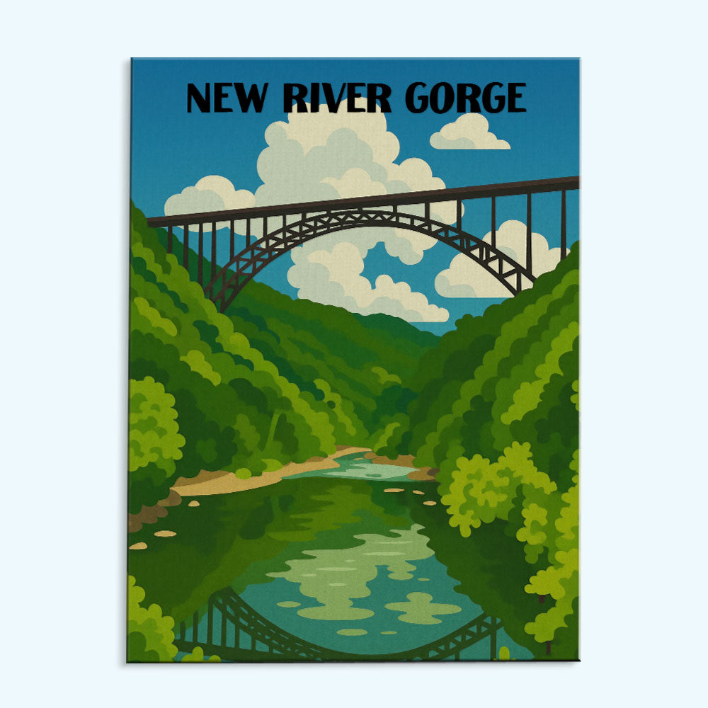 New River Gorge National Park Beginner | Paint by Numbers Kit – Wander ...