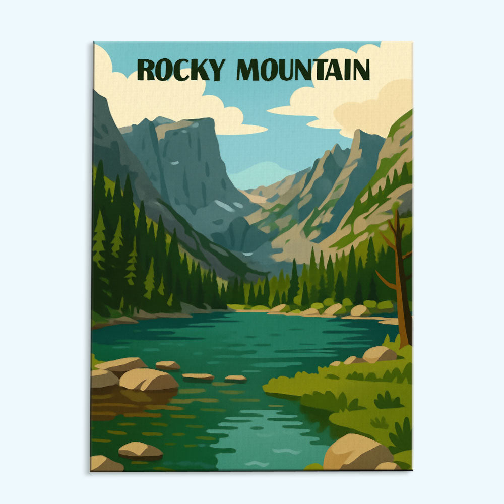 Rocky Mountain National Park Beginner | Paint by Numbers Kit – Wander ...