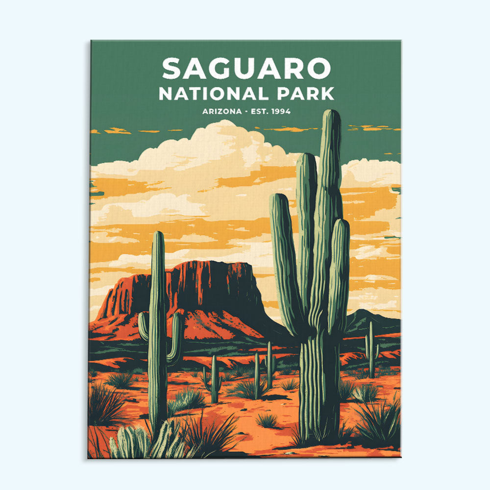 Saguaro National Park Heritage Edition | Paint by Numbers Kit – Wander ...