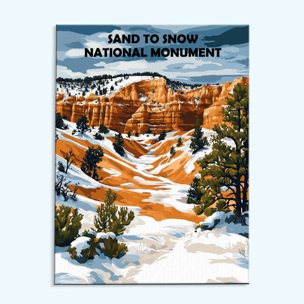 Sand to Snow National Monument | Paint by Numbers Kit – Wander Painting