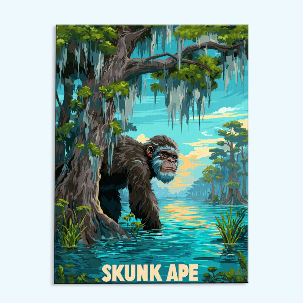 Skunk Ape - American Legends | Paint by Numbers Kit – Wander Painting