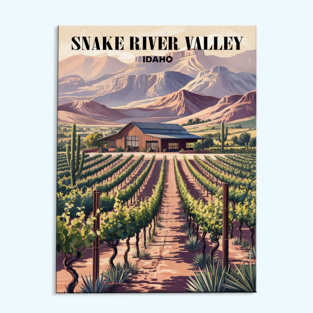 Snake River Valley Wineries, Idaho | Paint by Numbers Kit – Wander Painting